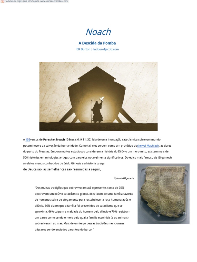 Noach - The Descent of The Dove - En.pt | PDF | Mito do Dilúvio | Gênesis (livro)