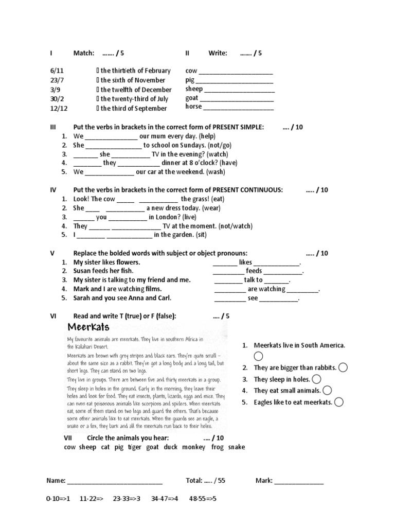 Prvi Pismeni Zadatak - Peti Razred | PDF