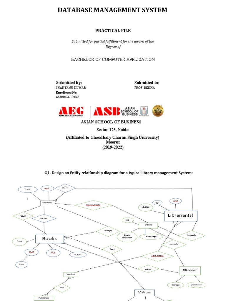 Dbms Practical File Sem 1 | PDF | Software Design | Computer Data