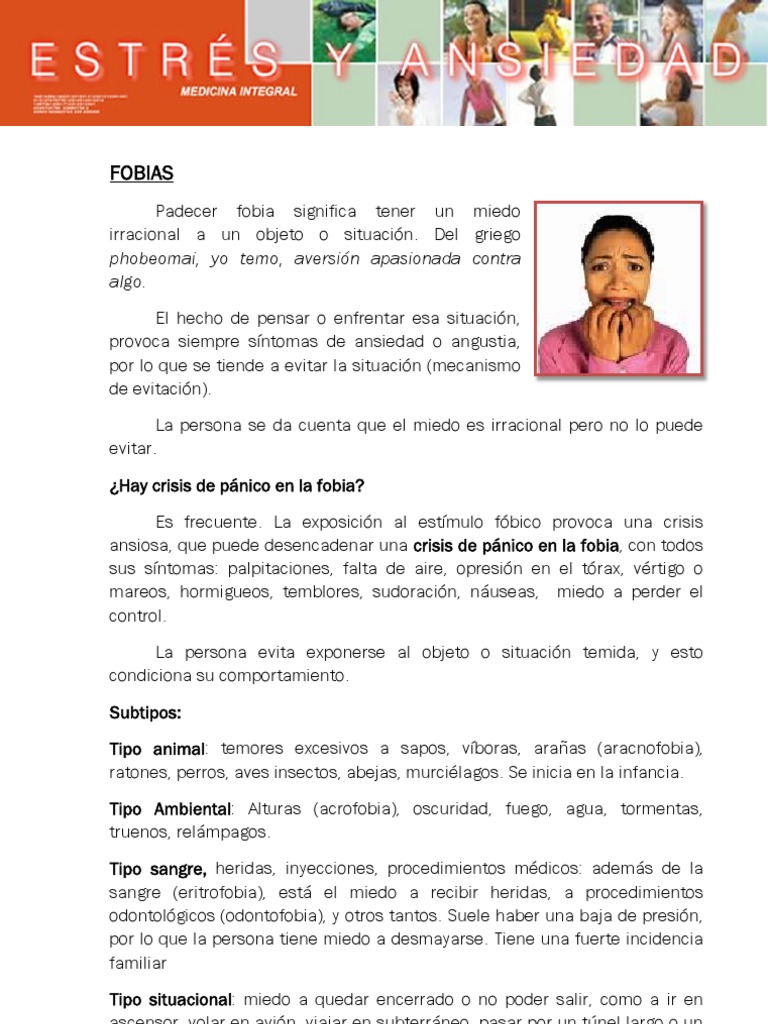 Fobias | PDF | Fobia | Temor