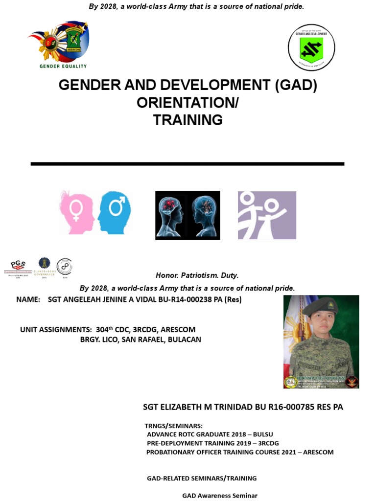 GAD Orientation and Training Overview | PDF