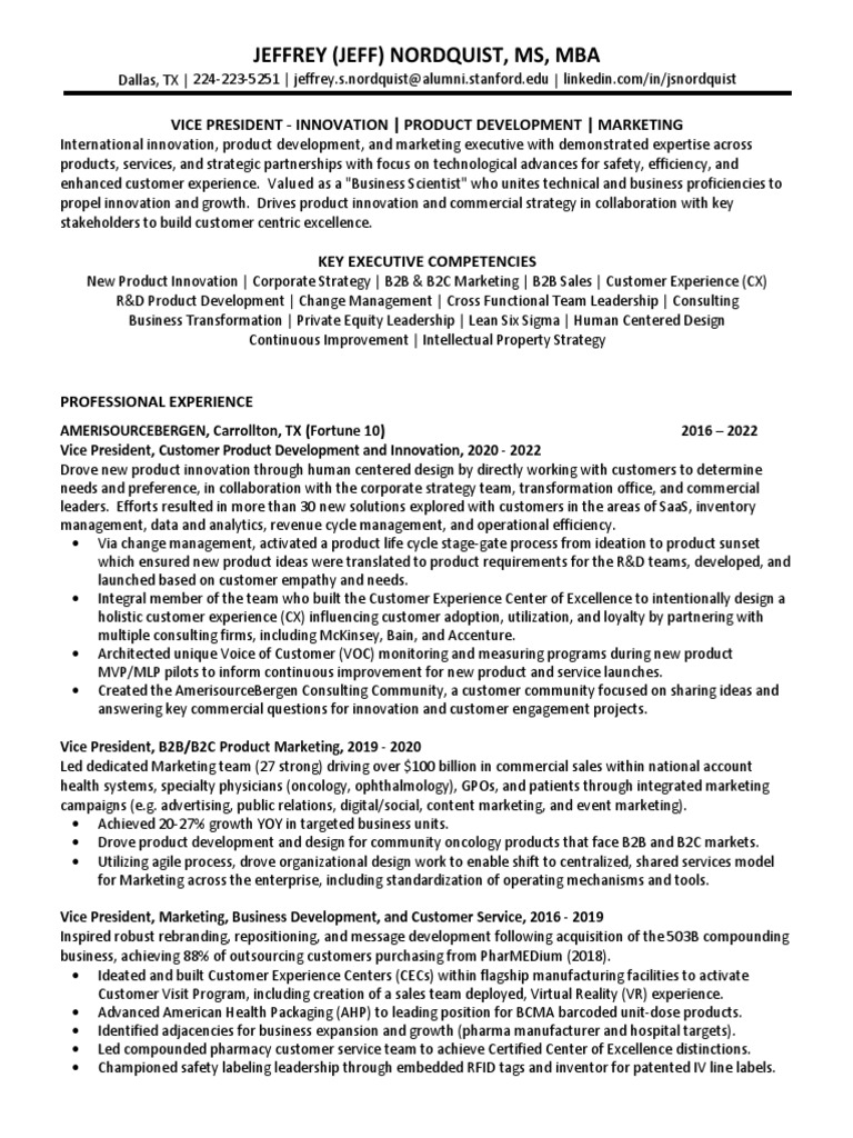 Jeff Nordquist Resume | PDF