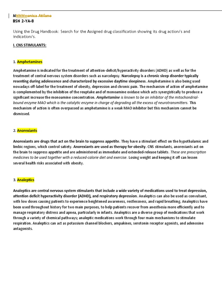 Drug Study | PDF | Analgesic | Stimulant