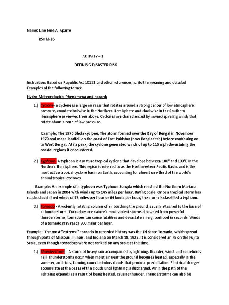 Cwts Disaster Risk | PDF | Tropical Cyclones | Tornadoes