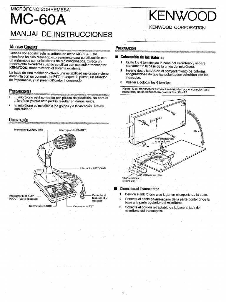 Kenwood MIC MC-60a | PDF