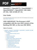 OpenGD77 User Guide | PDF | Frequency Modulation | Radio Technology