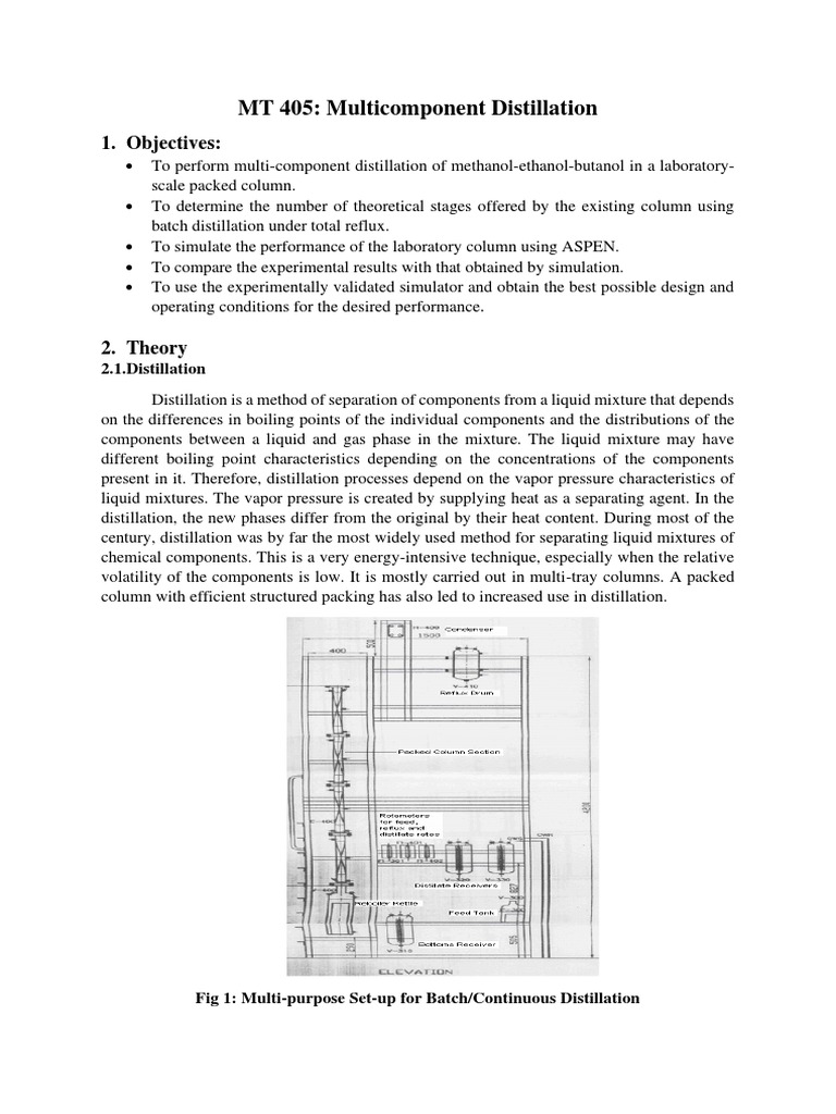 Multicomponent Distillation | PDF | Distillation | Gas Chromatography