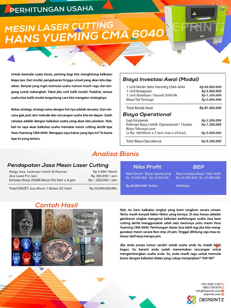 (PU) Laser Cutting Hans Yueming CMA 6040 | PDF