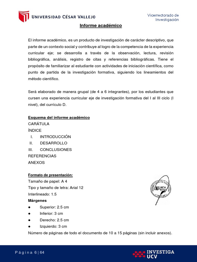 Esquema de Informe Academico | PDF | Citación | Caso de carta
