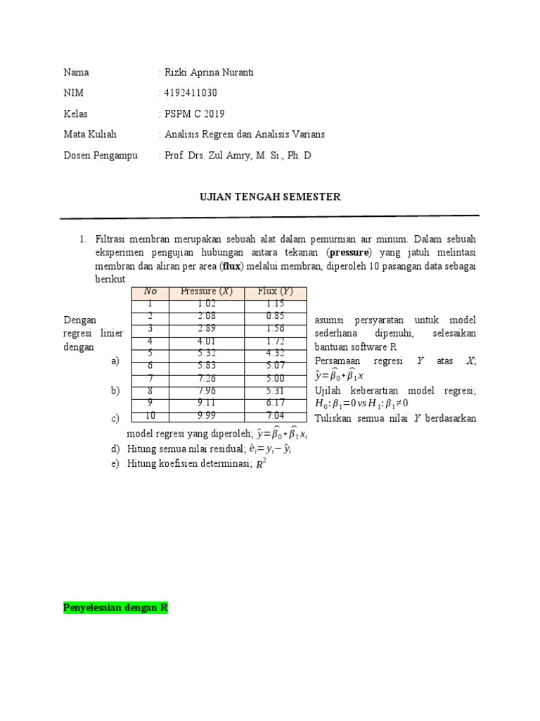 Makna R-Squared 0.9289 dalam Regresi | PDF | Metode & Bahan Ajar ...
