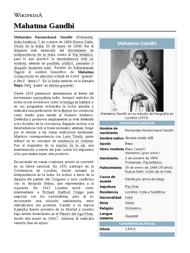 Mahatma Gandhi | PDF | Mahatma Gandhi | Toda la liga musulmana de la India