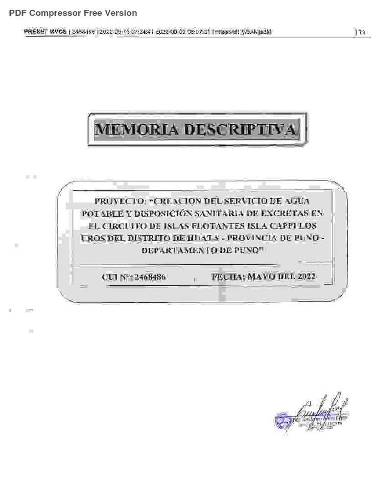 Memoria Descriptiva 123 - Compressed | PDF