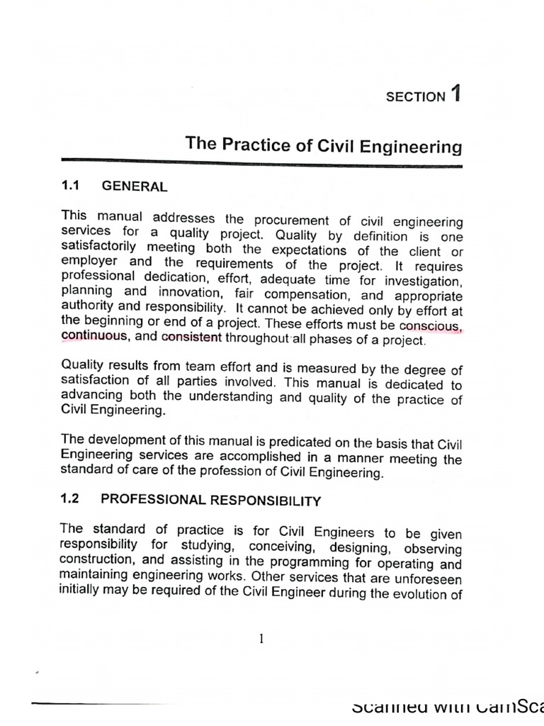 S1 AThe Practice of Civil Engineering | PDF