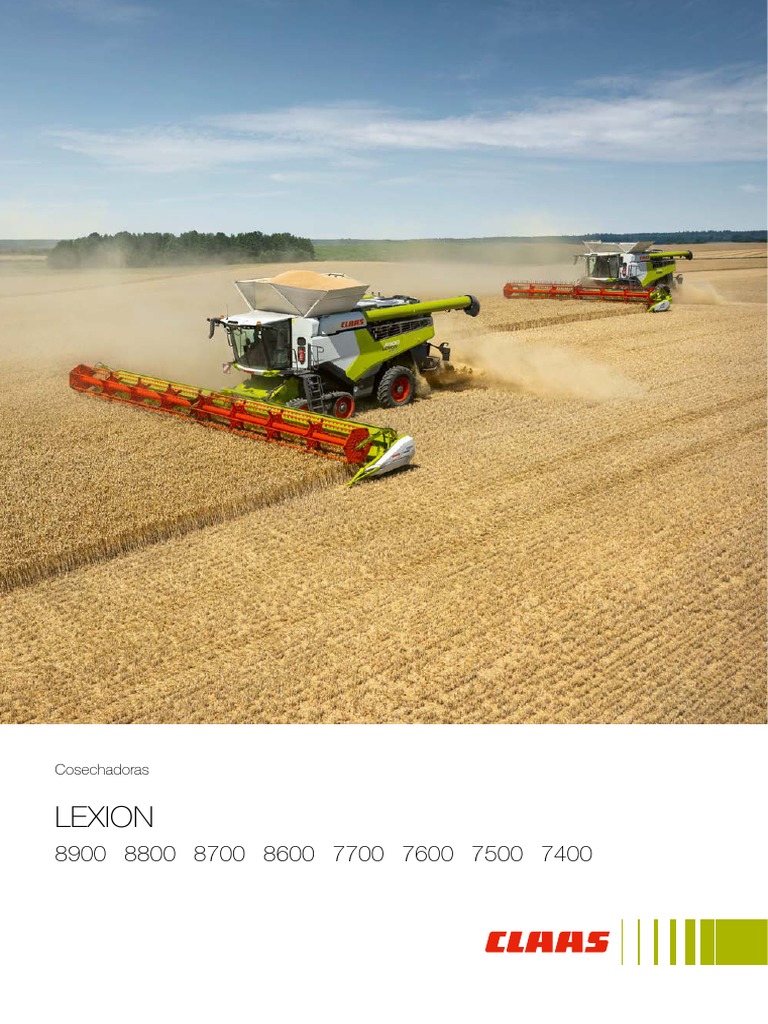 Cosechadoras LEXION 8900 8800 8700 8600 7700 7600 7500 7400 | PDF