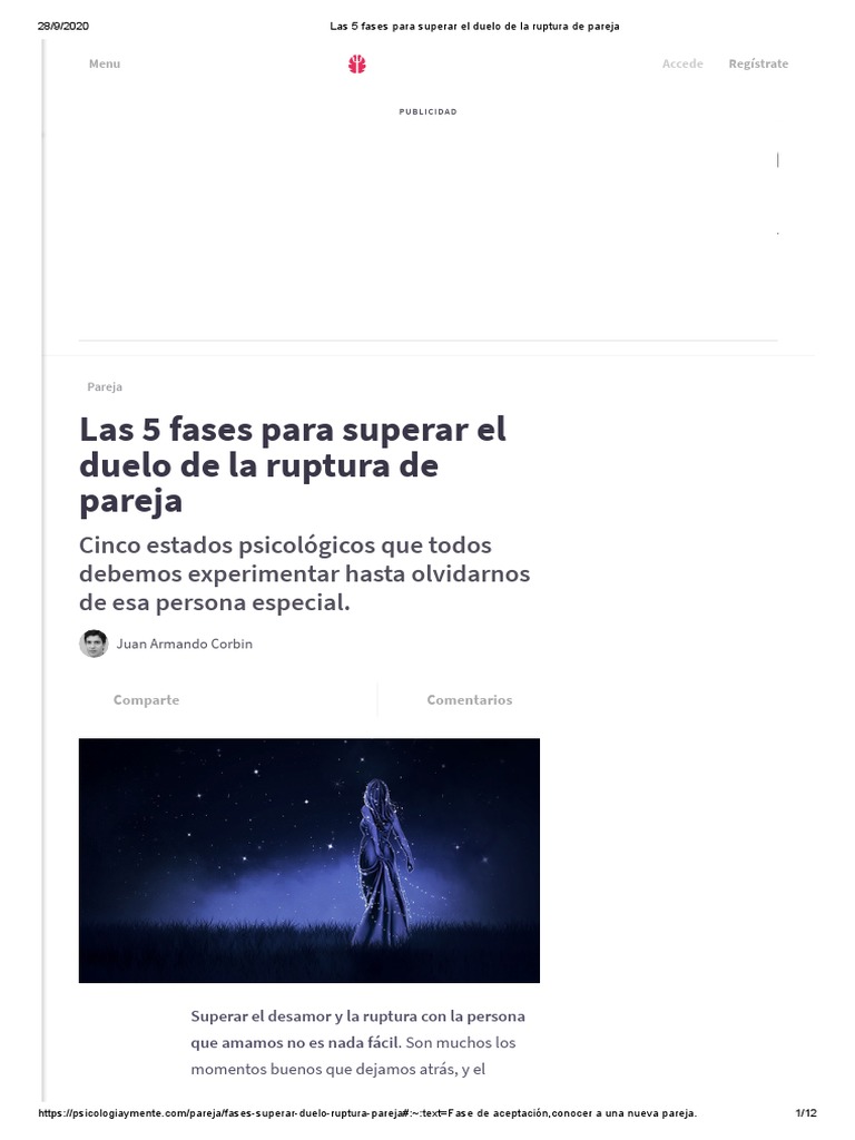 Las 5 Fases para Superar El Duelo de La Ruptura de Pareja | PDF | Dolor ...