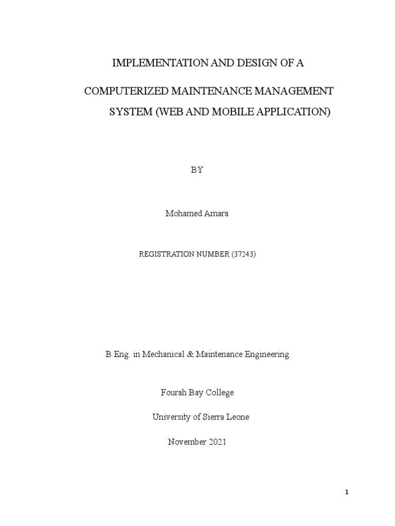 Web-Based Maintenance Management System | PDF | Software Engineering ...