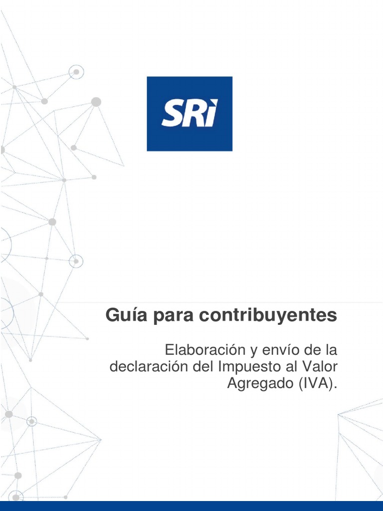 Guía para El Llenado Del Formulario Impuesto Al Valor Agregado IVA ...