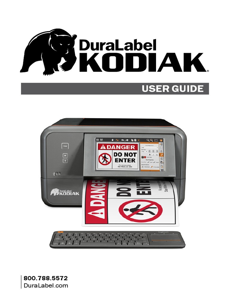 DuraLabel Kodiak User Guide | PDF