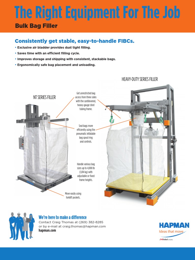 Hapman - Bulk Bag Filler | PDF | Manufactured Goods | Equipment