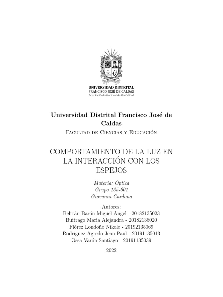 Ptica Lab 3 | PDF | Antena (Radio) | Espejo