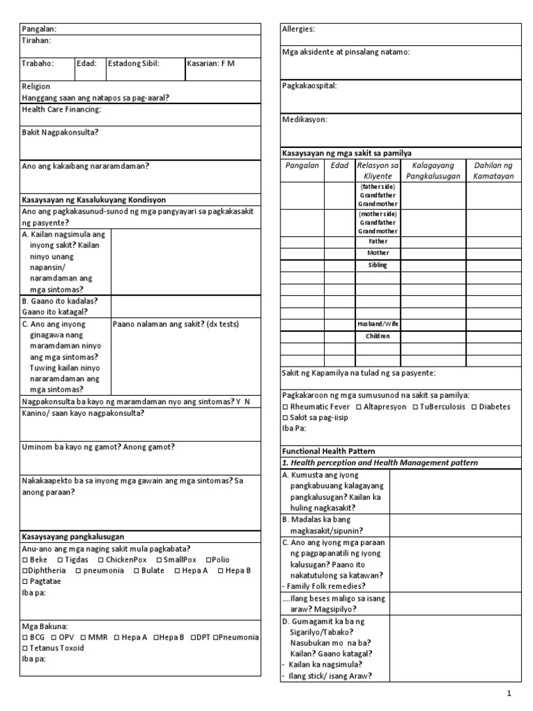 NHH Guideline Form | PDF