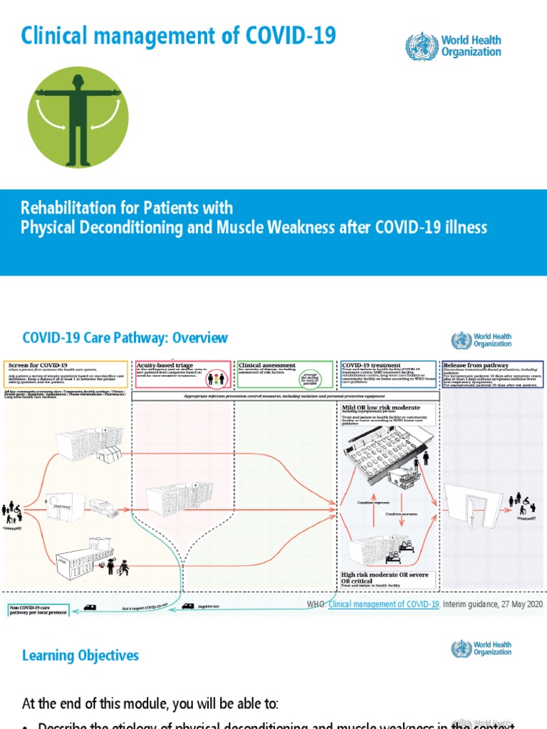 WHO MOOC Clinical Management Course 6 Module 3 | PDF | Physical Therapy | Weakness