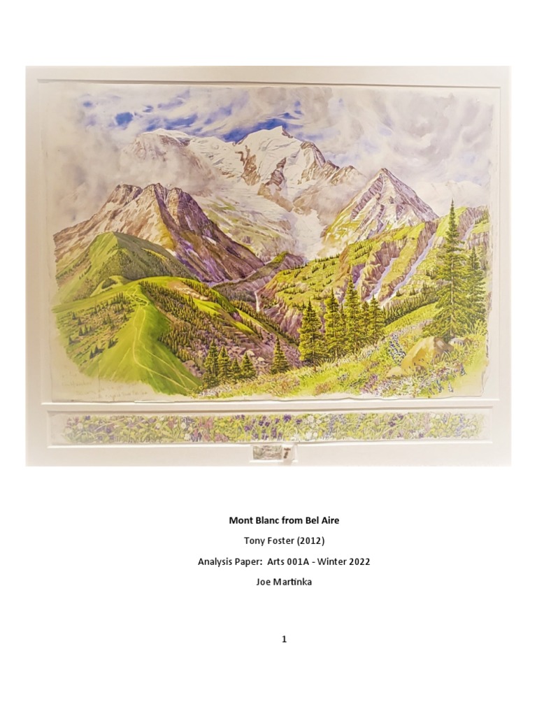 Tony Foster Mount Blanc Watercolor Analysis | PDF | Paintings | Landscape