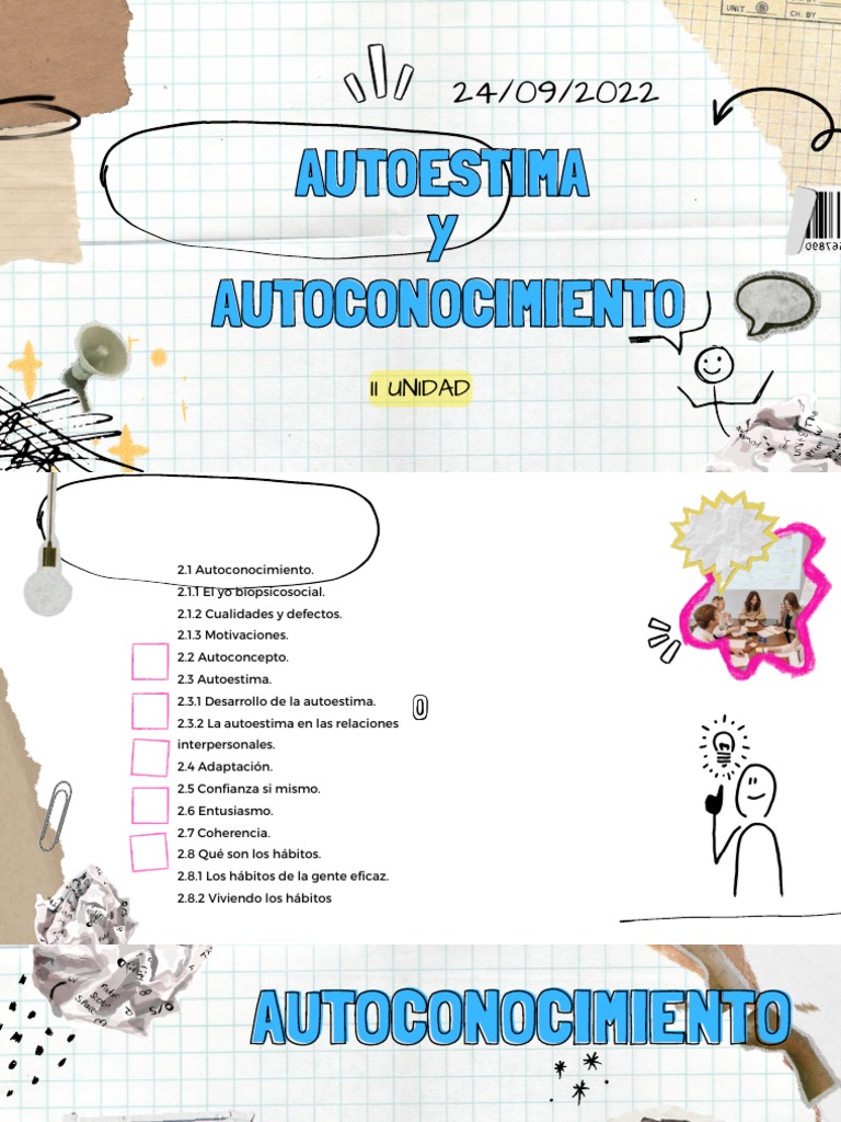 Autoestima y Autoconocimiento | PDF | Autoestima | Cognición