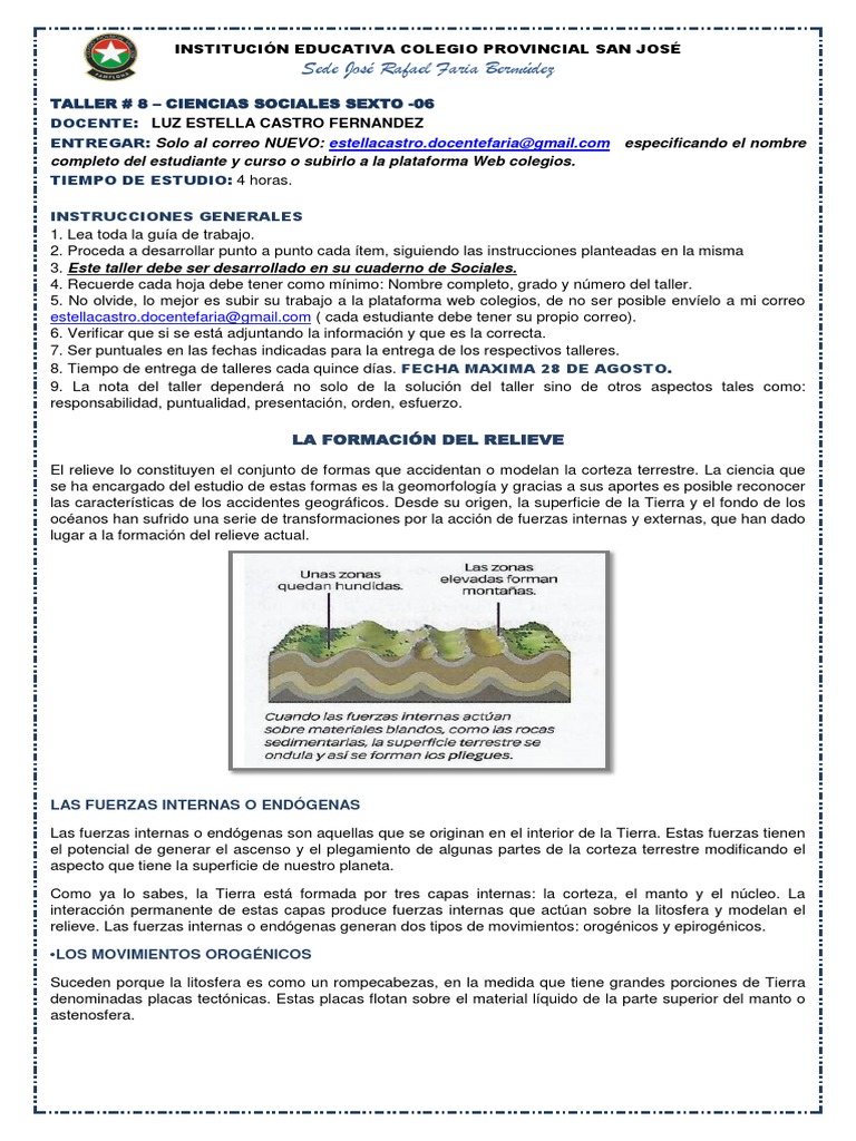 Formación del relieve terrestre y su erosión | PDF | Volcán | Temblores