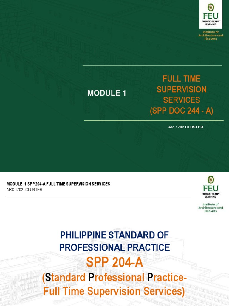 Arc1702 - Module 1 - SPP 204a | PDF | Business