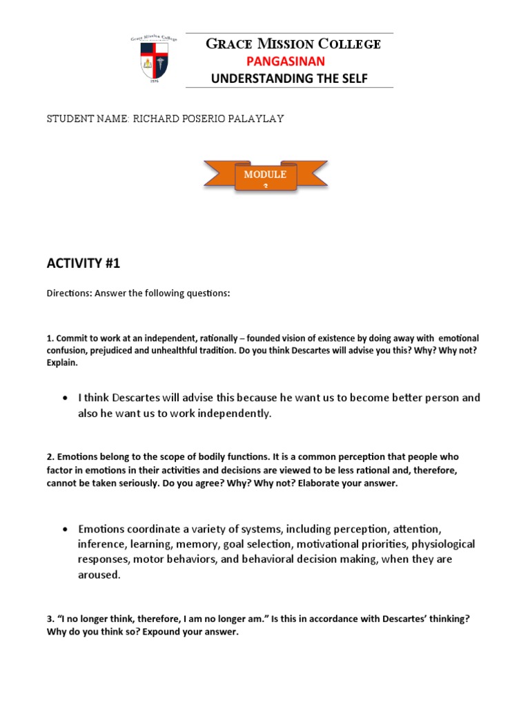 Module 3 | PDF | Reason | Mind