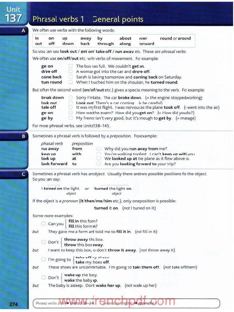 Phrasal Verbs General Points | PDF