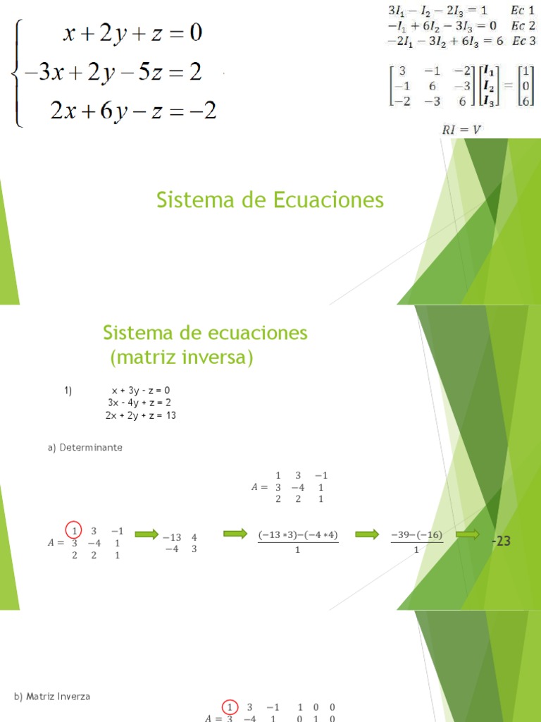 Sistema de Ecuaciones | PDF | Análisis numérico | Análisis matemático