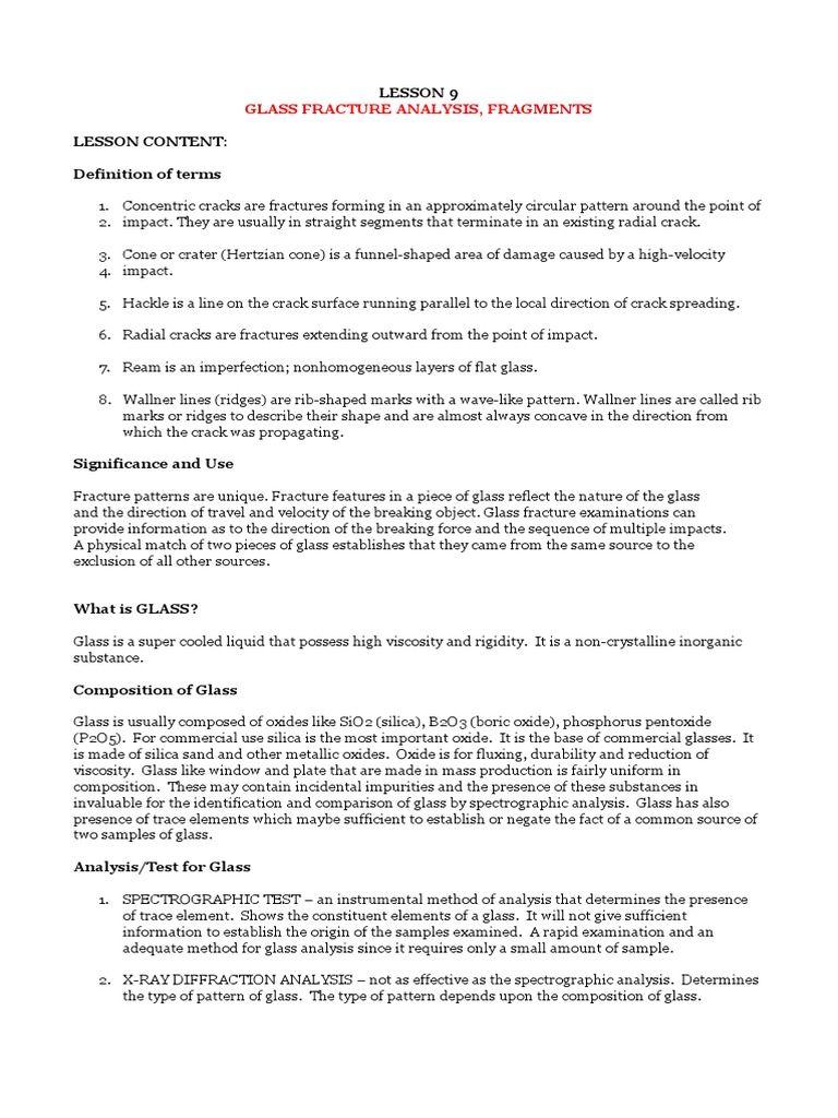 Week8 Glass Fracture Analysis Pdf Glasses Fracture