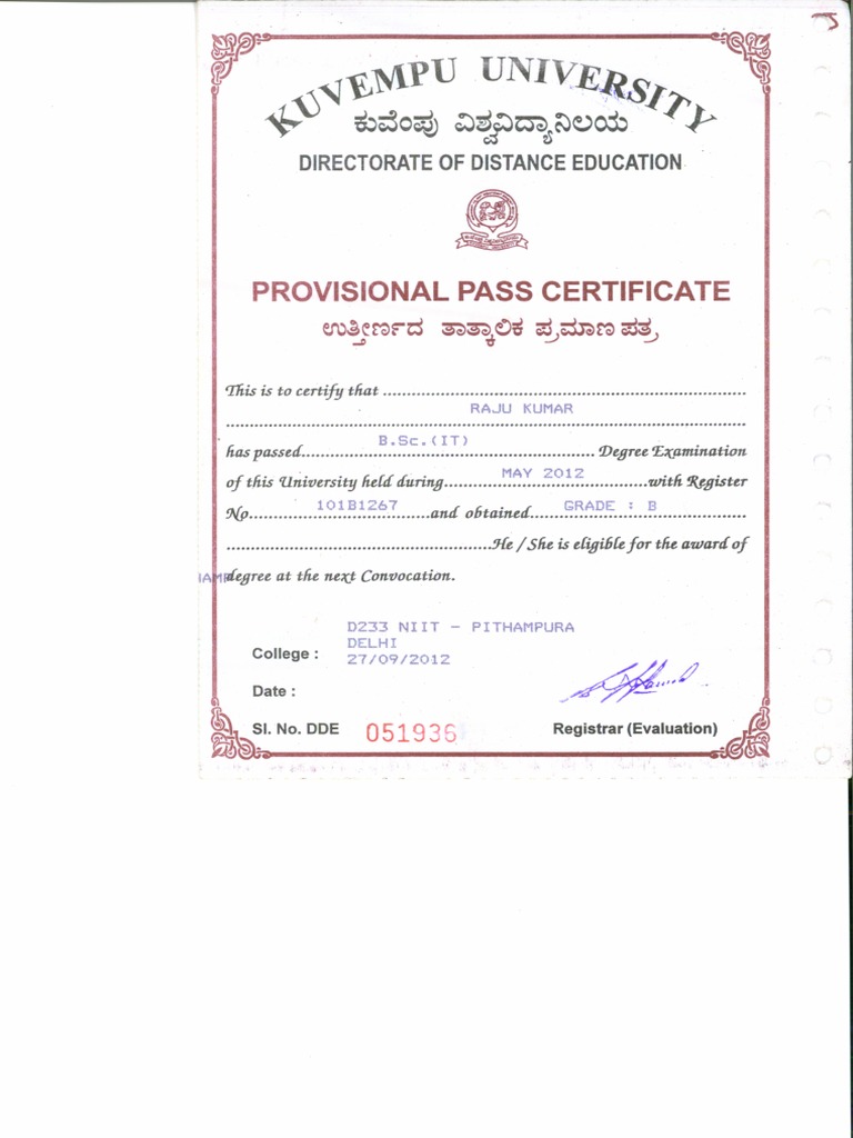 Bscit Certificate | PDF Bscit Certificate | PDF