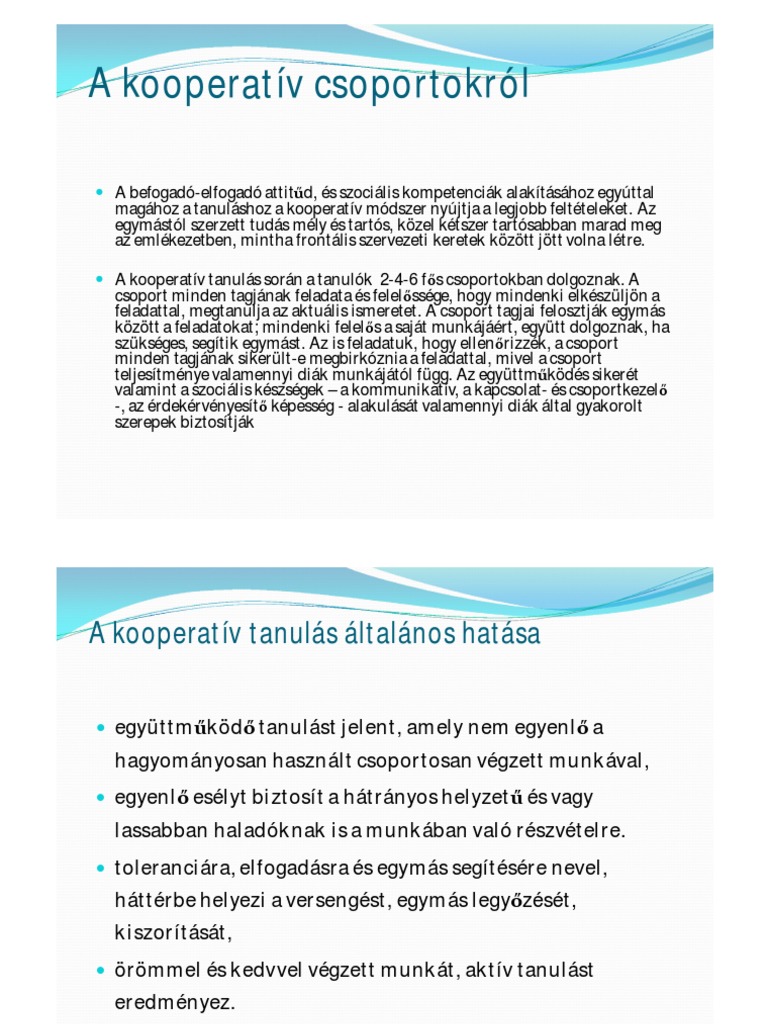 Kooperatív | PDF