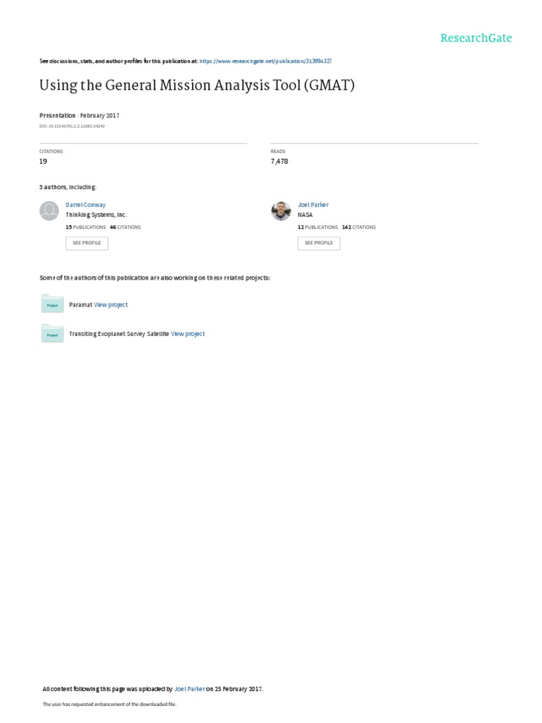 Using The General Mission Analysis Tool (GMAT) | PDF | Orbital Maneuver ...