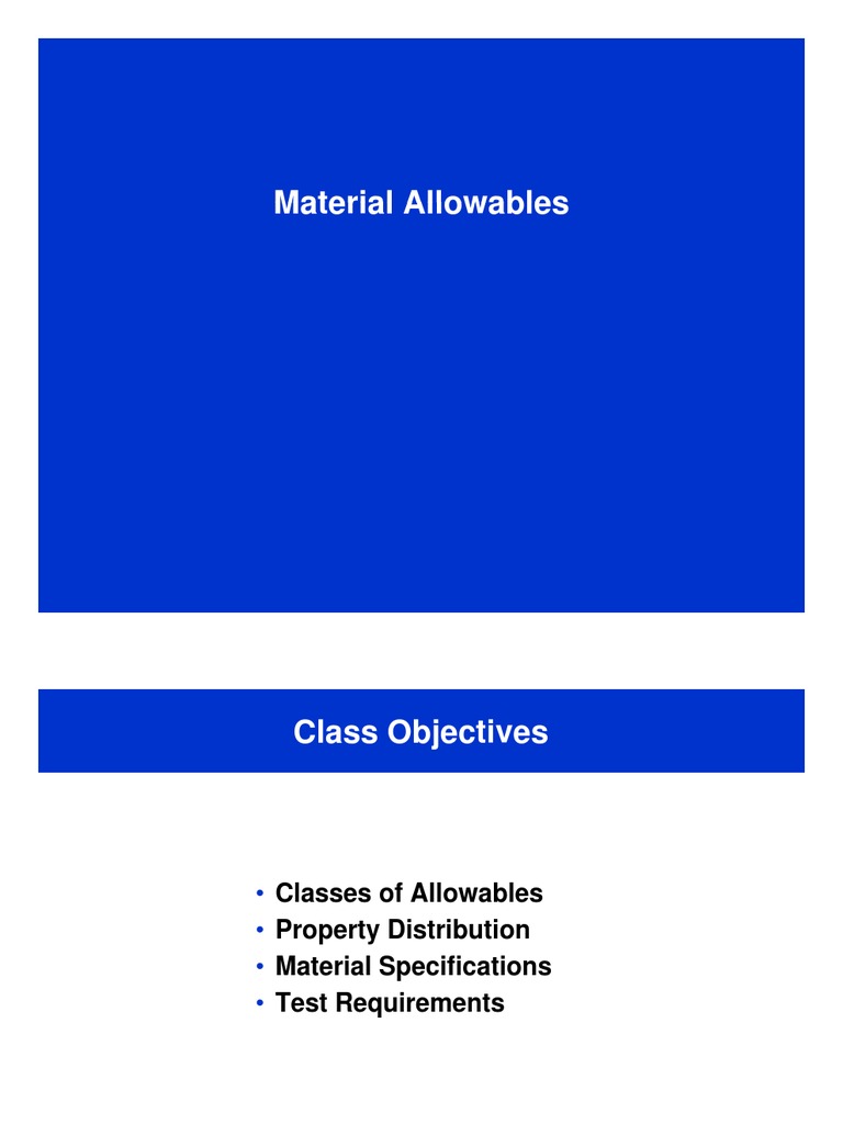 Understanding Material Allowables | PDF | Ultimate Tensile Strength ...