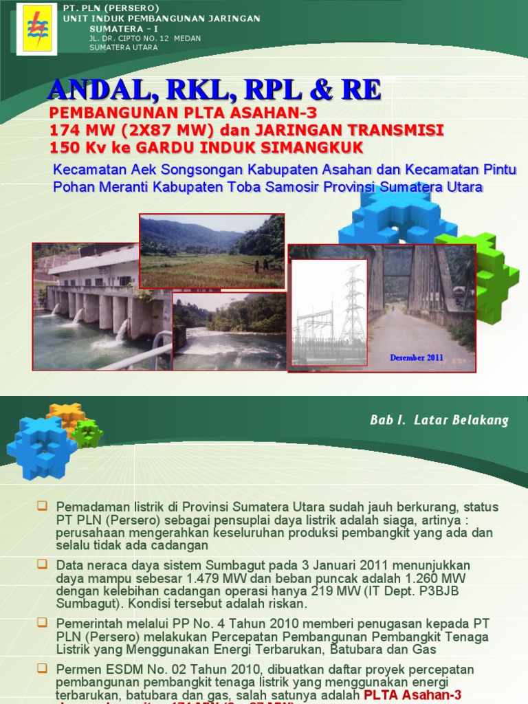Studi Kasus - ANDAL, RKL, RPL PLTA-ASAHAN-3 | PDF