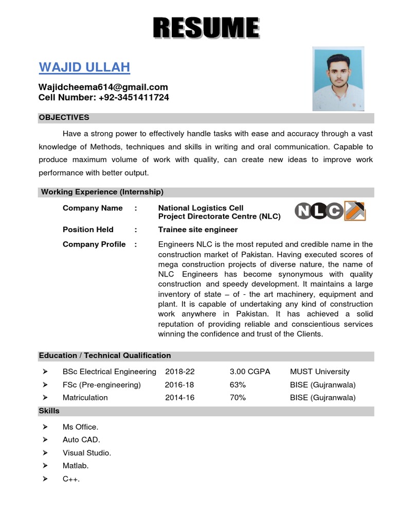 wajid cv | PDF