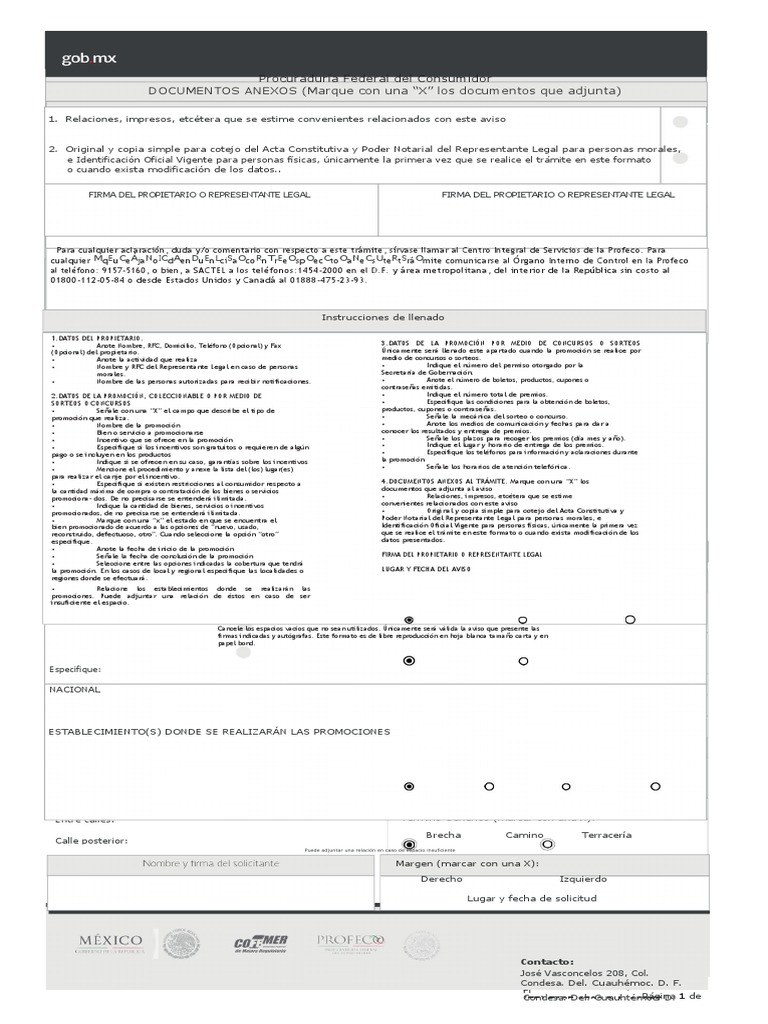 Formato Profeco Tramite 2019104194520250 | PDF