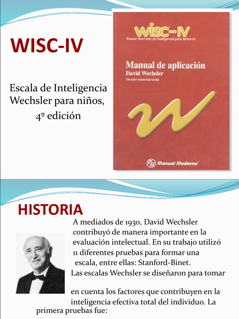 Wisc Iv | PDF | Escala de inteligencia para adultos de Wechsler ...
