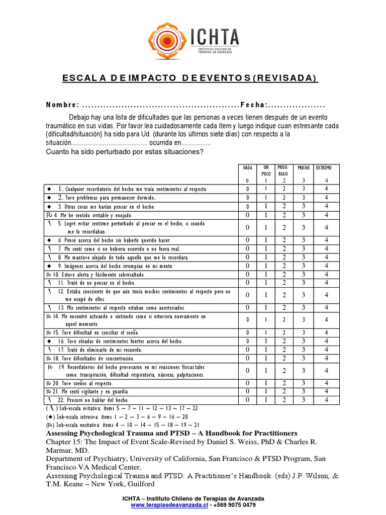 0.5. - Escala Tept Horowitz 2 | PDF