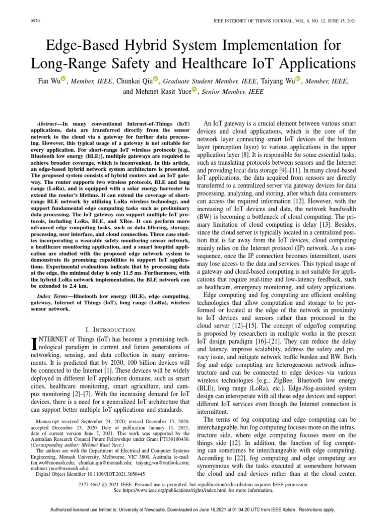 Edge-Based Hybrid Network System for Extending Coverage of Short-Range IoT Applications and ...