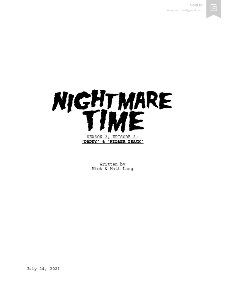 Nightmare Time 2 Ep 3 Daddy Killer Track | PDF