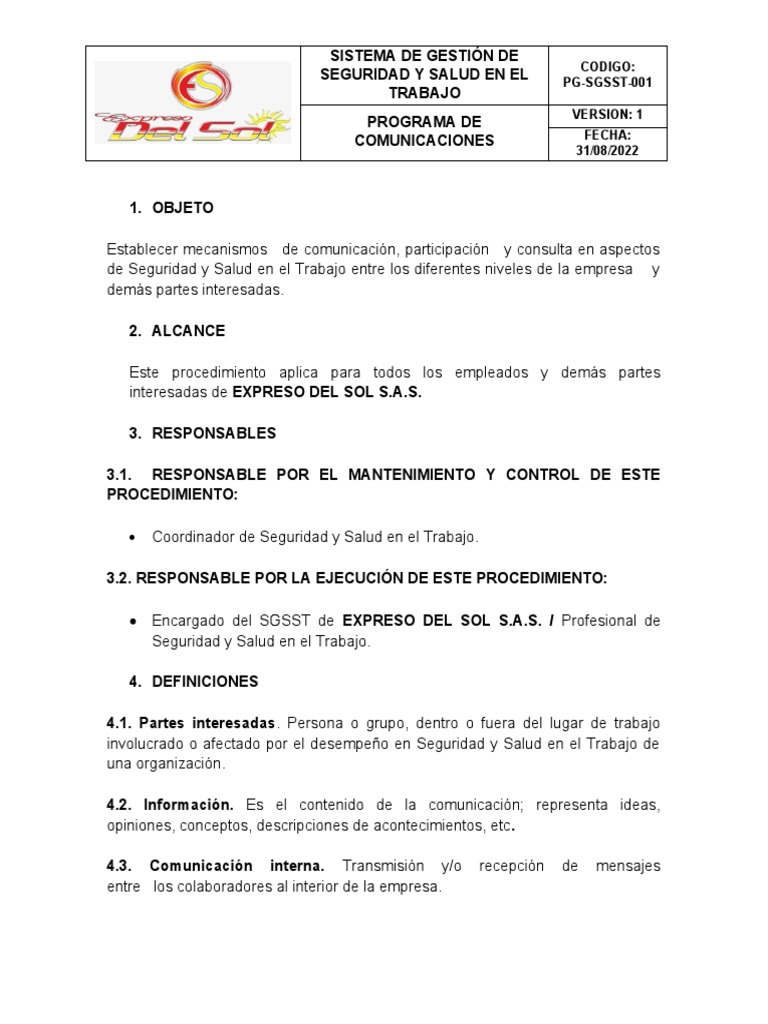 Programa de Comunicacion | PDF | Comunicación | Business