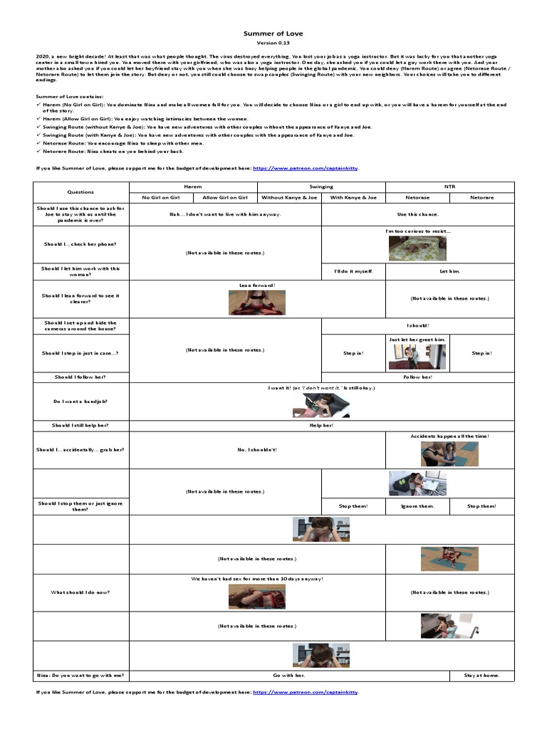 Walkthrough - Summer - of - Love - 0.13 - With - Preview | PDF