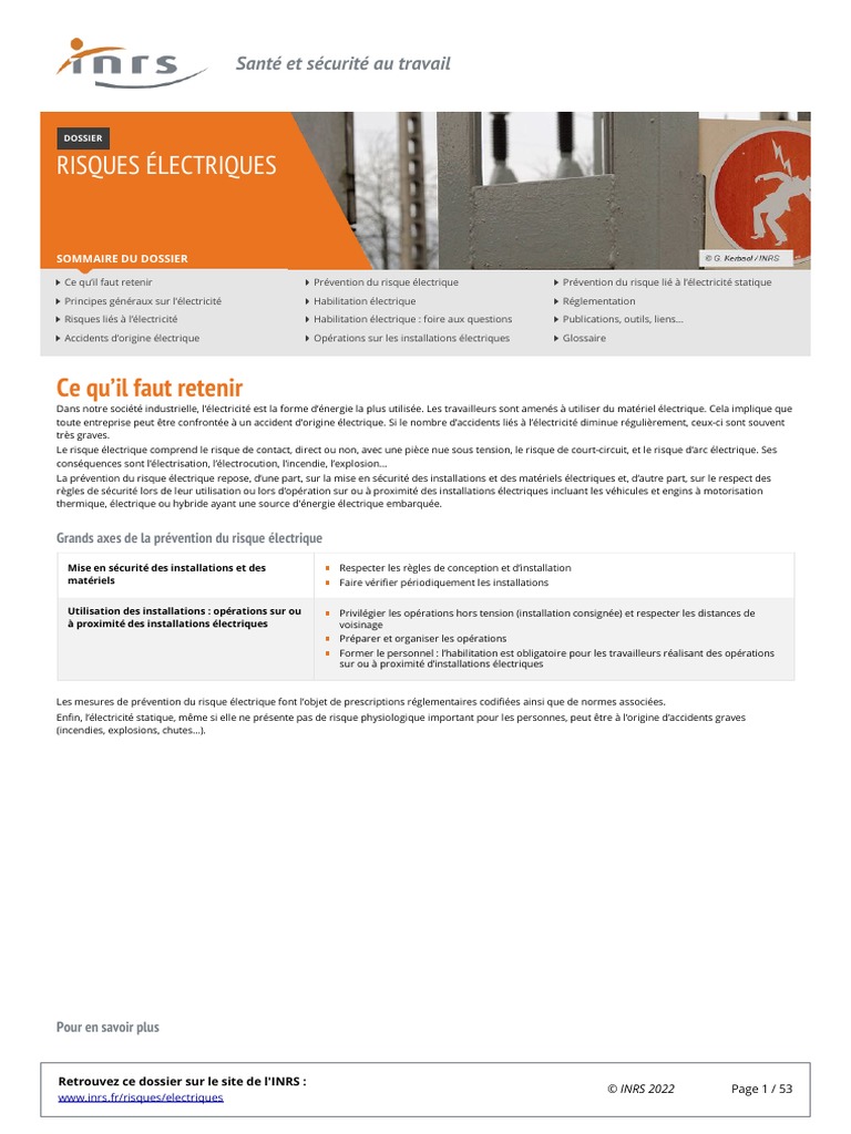 Risques électriques | PDF