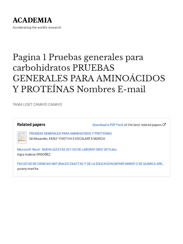 Prueba General para A.A y Proteinas-with-cover-page-V2 | PDF | Proteínas | Aminoácidos