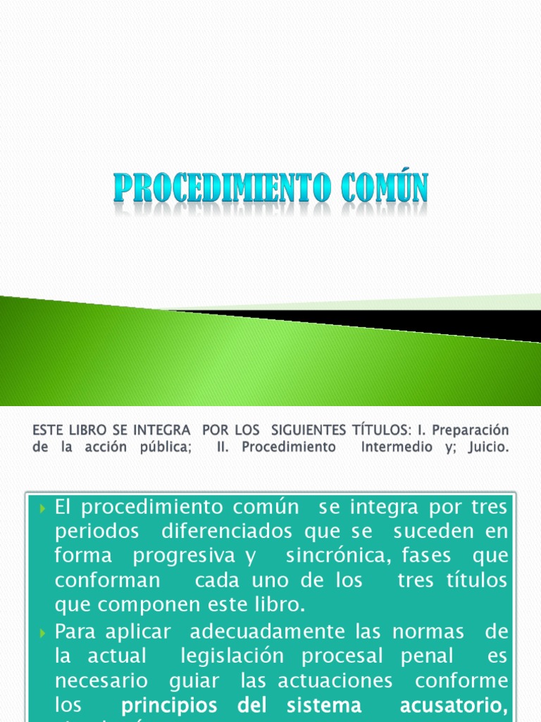 Fases del Procedimiento Común Penal | PDF | Sentencia (ley ...